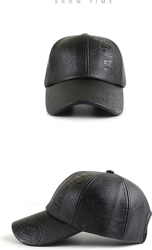 Leren Baseballcap Jamont 1985 - PU Leer - Verstelbaar - Unisex - Zwart ...