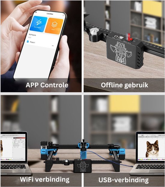 Laser Graveermachine - Laser Cutter Met App Optie - Graveerset Met ...