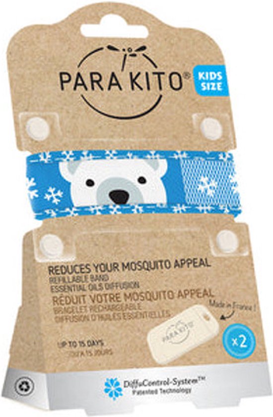 Parakito Armband Anti-mug KIDS Polar navulbaar met 2 tabletten | bol.com