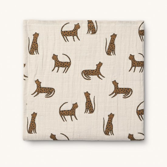 Liewood Ben Muslin Swaddle print hydrofiele doek Leopard Sandy | bol.com