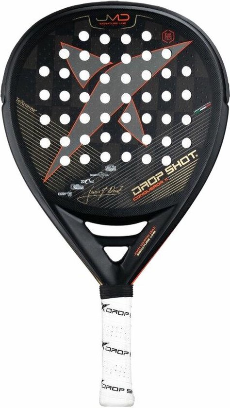 Drop Shot Conqueror 11 (Druppel) - 2023 padel racket zwart/goud/oranje ...