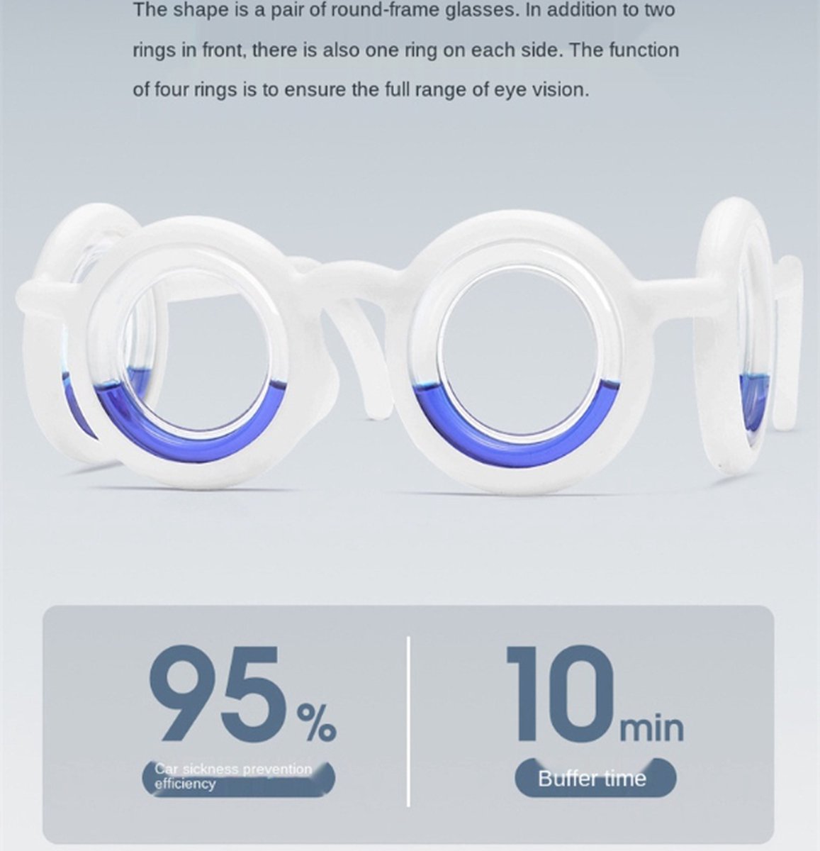 Wagenziekte bril Anti-Motion Sickness Smart bril - wagenziekte bandjes ...