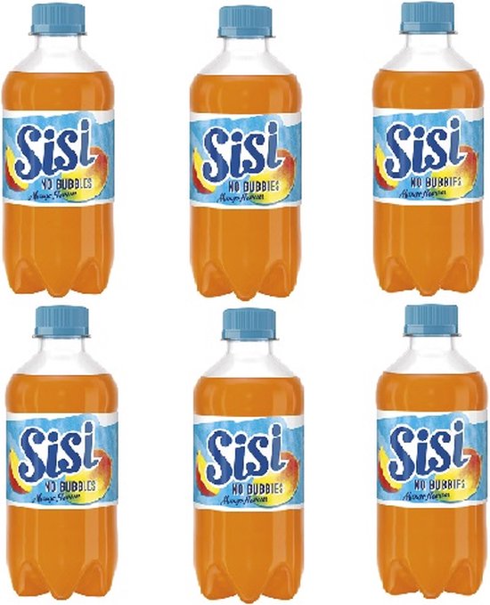 Sisi no bubbles mango 0% 33 cl per petfles, tray 6 flessen | bol