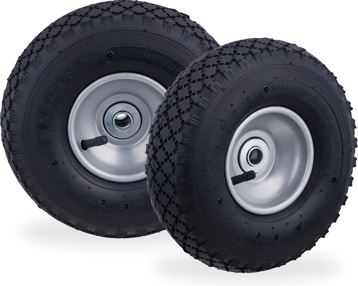 Roue de diable Relaxdays 3.00-4 - 2x - roue de secours - acier ...