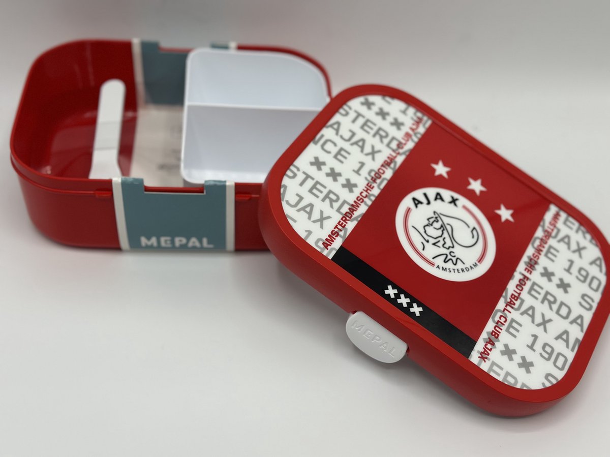 Ajax Lunchbox W/R/W Logo Mepal - Ajax Broodtrommel - Ajax Amsterdam ...