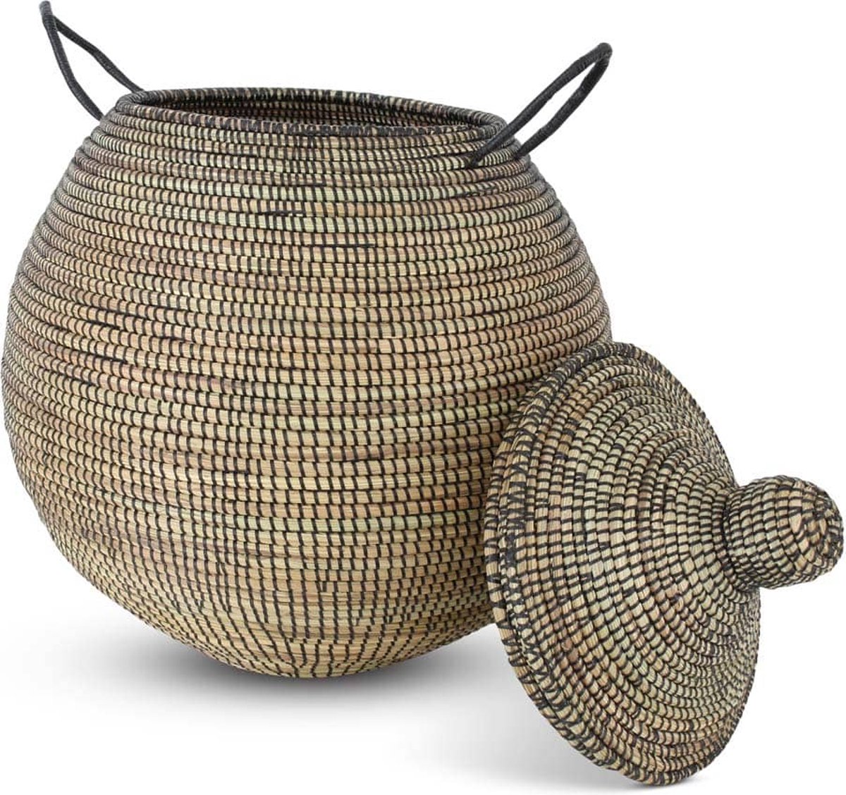 Rieten Mand met Deksel van Zeegras Zwart Tajine | bol.com