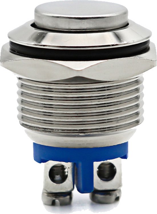 Metalen drukschakelaar OFF-(ON) - ⌀16mm - Rond - 3A/250V - Puls - High ...