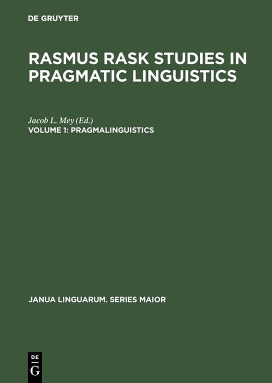 Janua Linguarum. Series Maior85- Pragmalinguistics | 9789027977571 ...