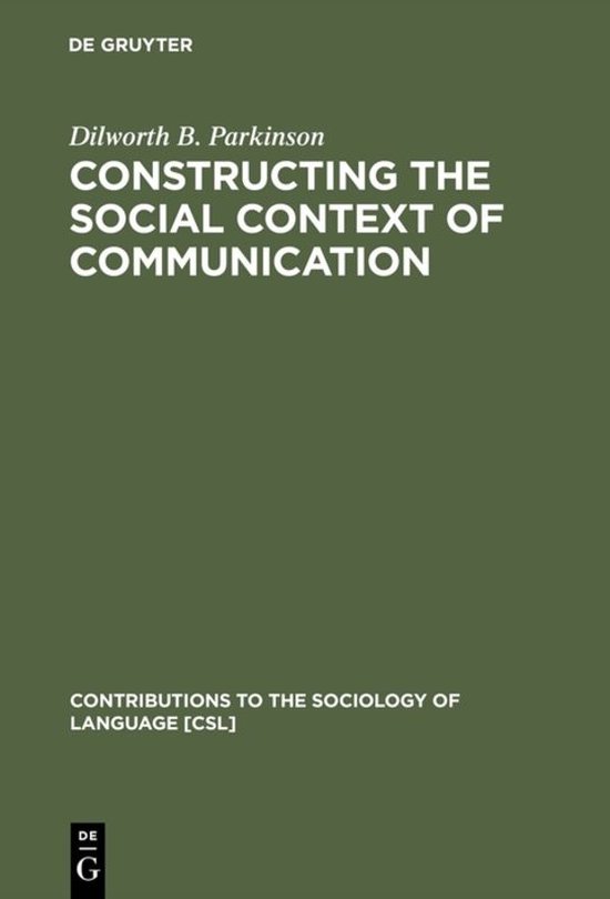Contributions to the Sociology of Language [CSL]41- Constructing the ...