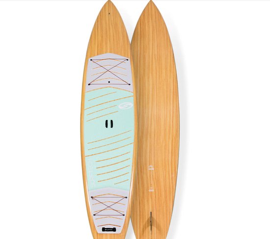 Surftech - Promenade - Teal/Wood Hard Sup Board 10.6 | bol.com