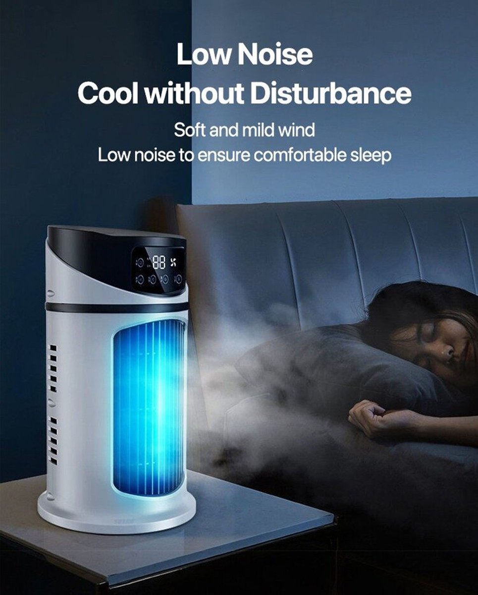 TechU™ Mini Airco 3 in 1 – Koelen, Blazen, Lucht Bevochtigen ...