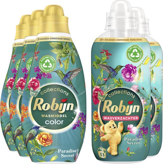 Robijn Paradise Secret Wasmiddel en Wasverzachter - 60 wasbeurten ...