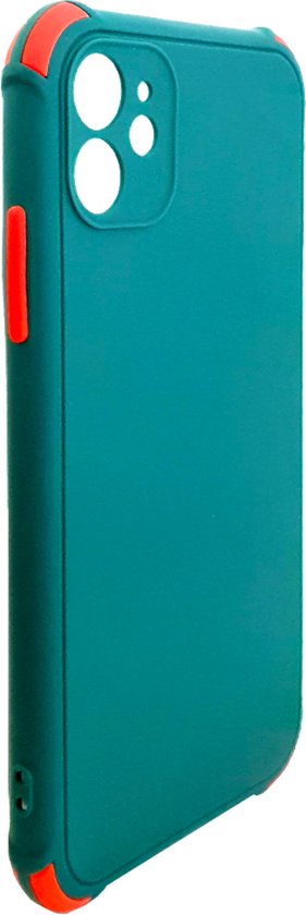 Apple iPhone 12 Pro - Siliconen Backcover met rode accenten ...