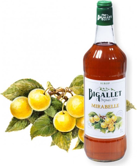 Bigallet Mirabelle (Pruim) traditionele siroop - 1 liter | bol