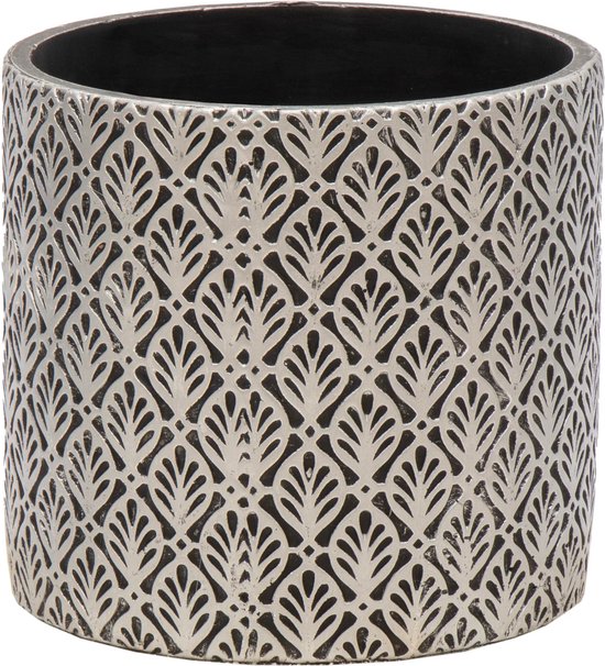 Mega Collections Cache-pot/pot de fleurs - céramique - gris anthracite ...