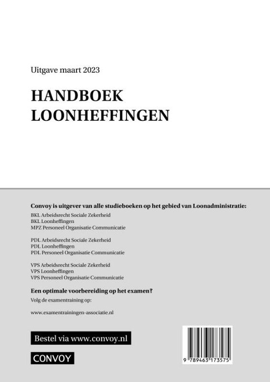 Handboek Loonheffingen 2023 | 9789463173575 | Boeken | bol