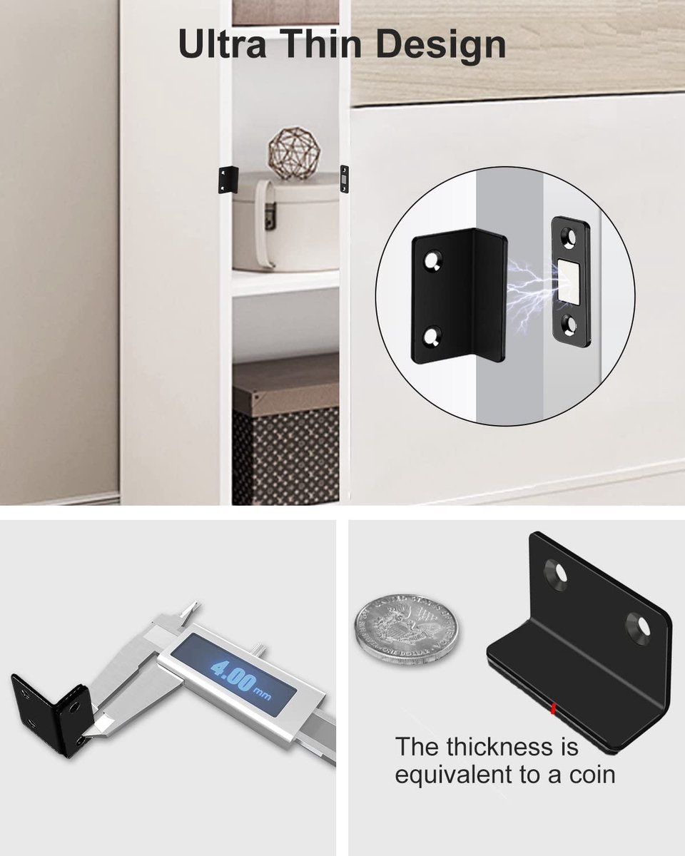 Magneetsnapper - 4 Stuks - Magnetische Deurdranger - Deur magneet ...