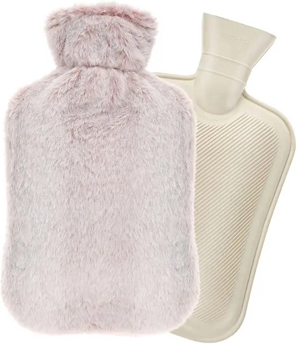 Luxe Warm water kruik - Fleece hoes - baby Kruik - Fluffy - 2 liter ...