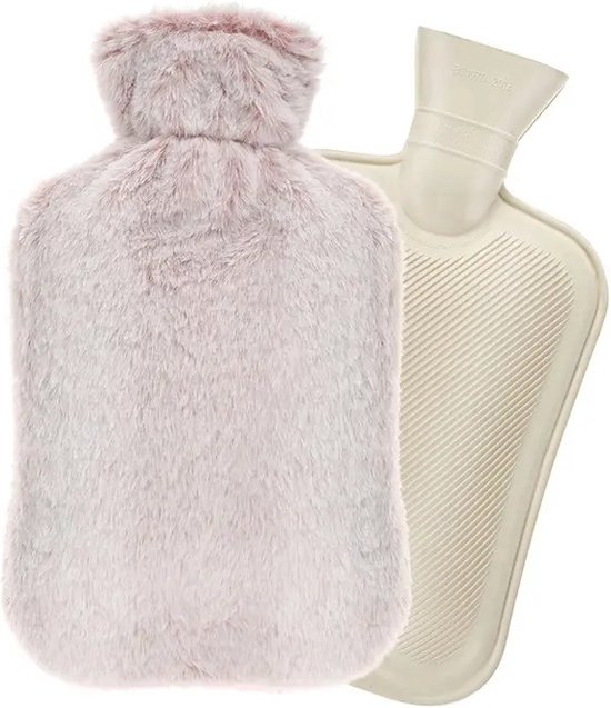 Luxe Warm water kruik - Fleece hoes - baby Kruik - Fluffy - 2 liter ...