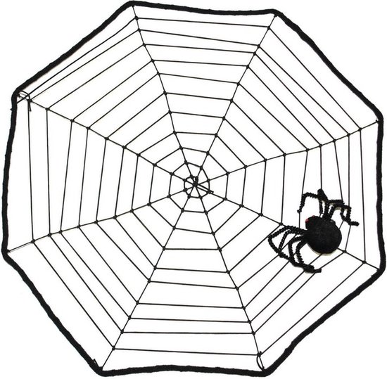 3 stuks Halloween - Horror spinnenweb met spin 40 x 40 cm - Halloween ...