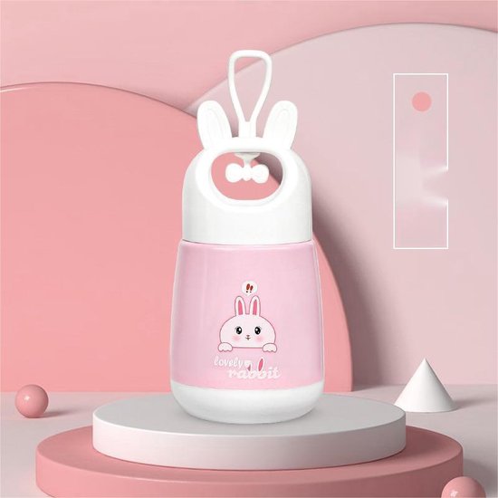 Kinderfles -Drinkfles voor kinderen-380 ml- Roze / Pink- Handige bijt ...