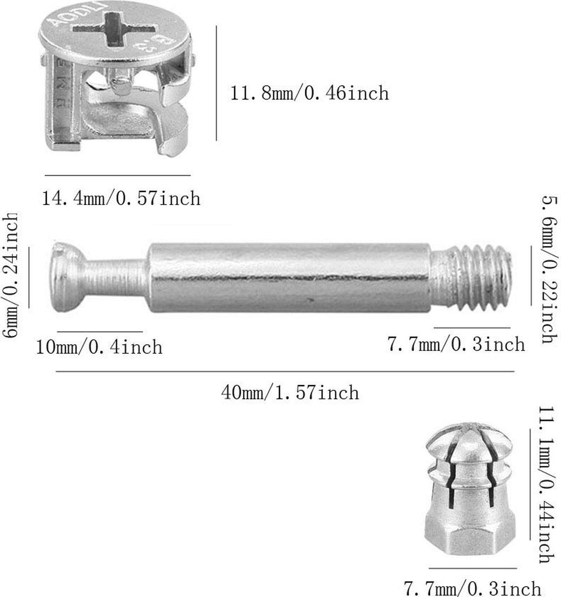 30 Stuks - Meubelverbinder Set - Ø15mm Excentrische Kastverbindingen ...