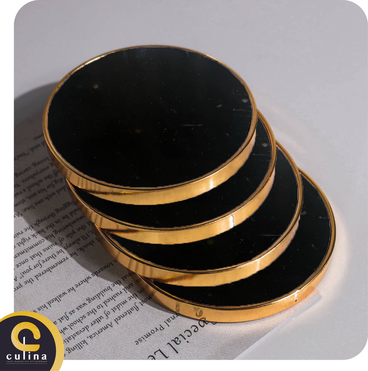 Culina Luxe Marmeren Onderzetters - Onderzetters Voor Glazen ...