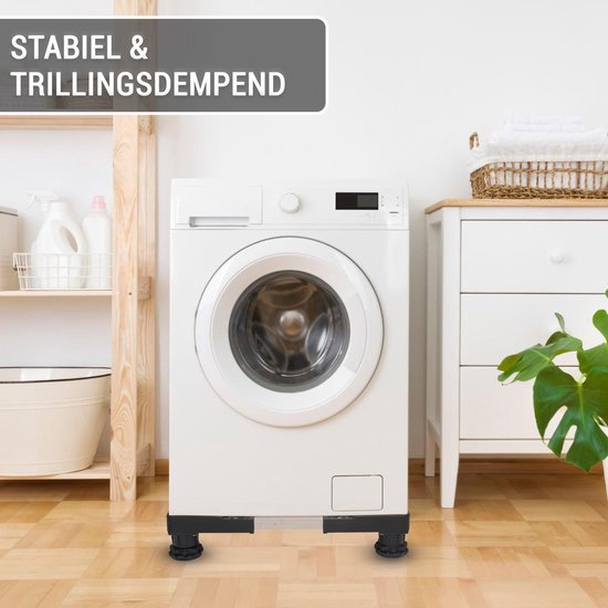 Vonia Wasmachine verhoger - Universeel, verstelbaar, 300 kg, zwart | bol