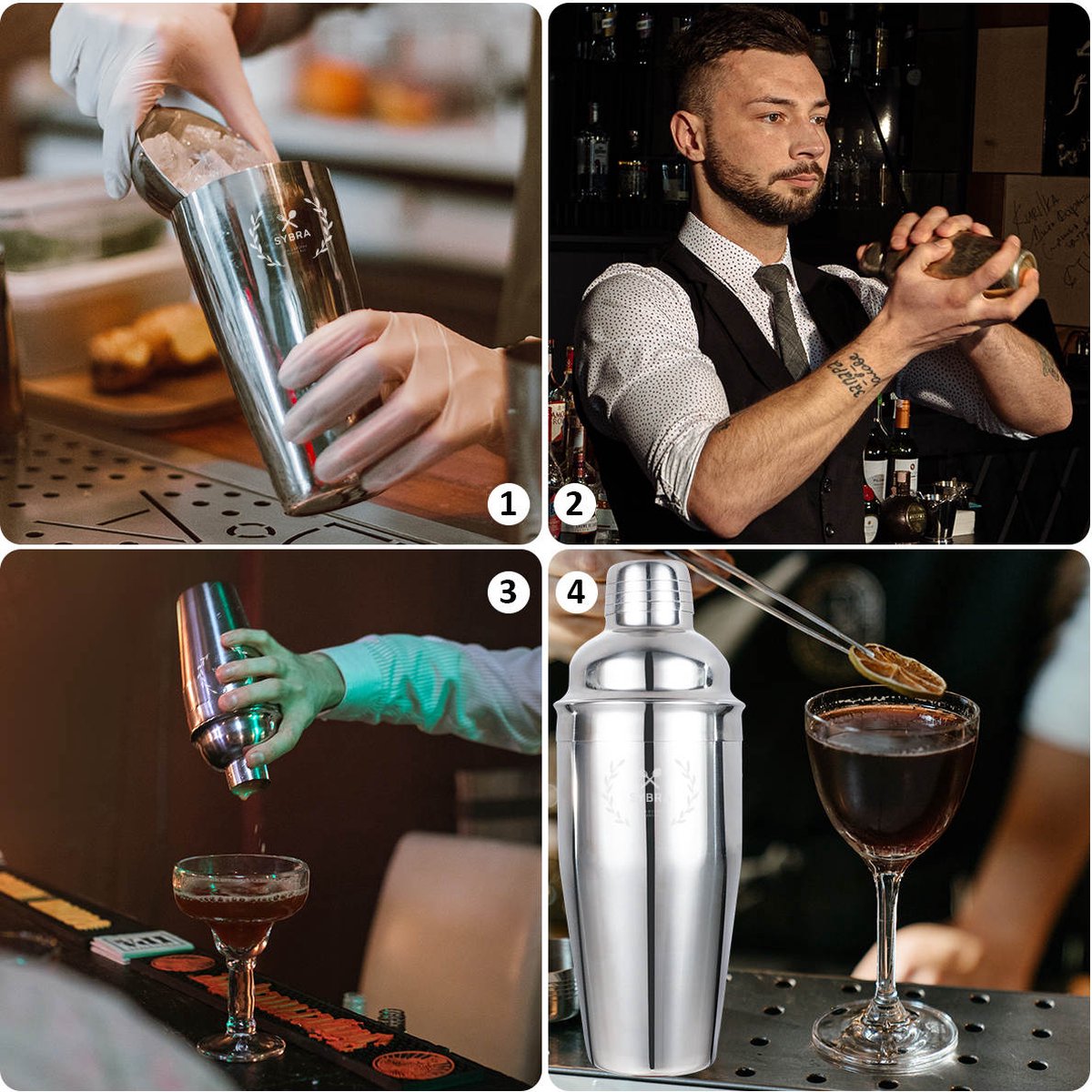 Sybra Cocktail Shaker - Cocktail shaker 750ML - Roestvrijstaal ...