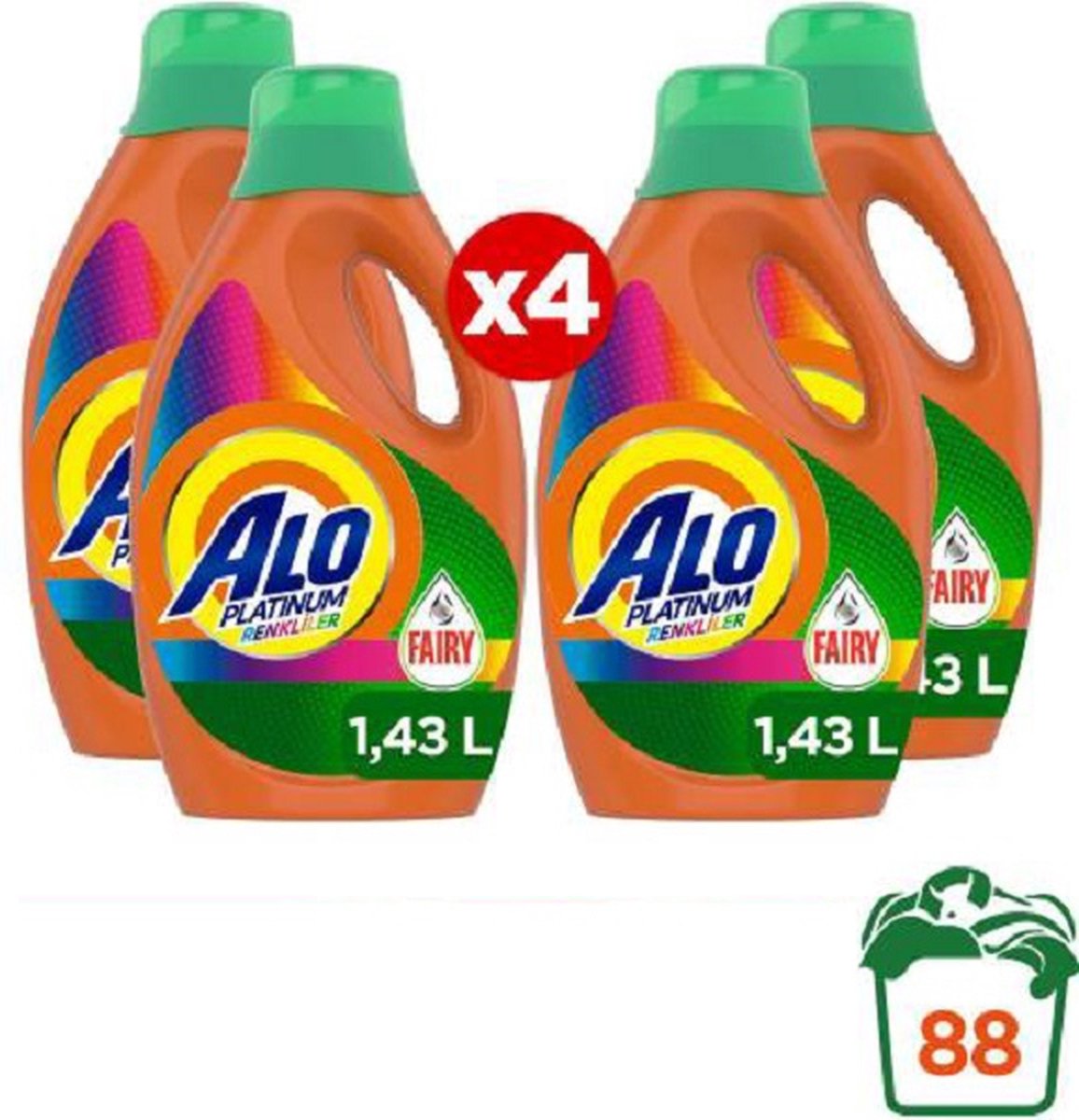 Alo Color Vloeibaar Wasmiddel Fresh Sensations Voordeelverpakking 4 x 1 ...