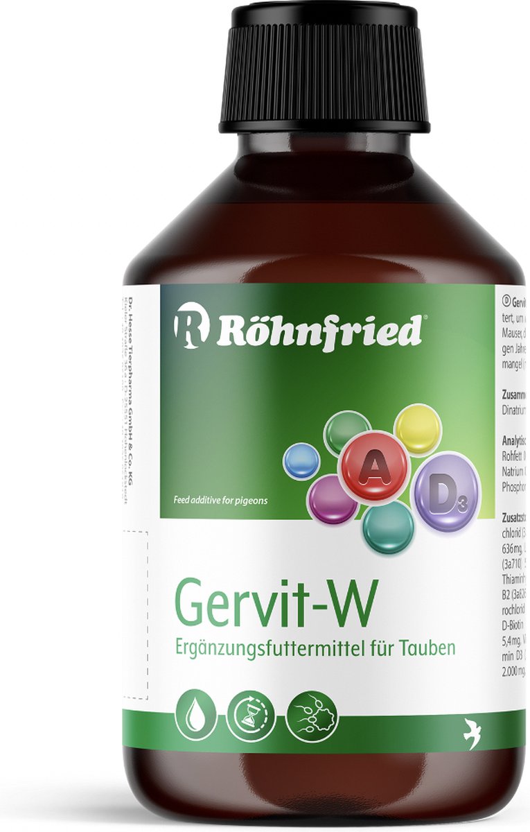 Röhnfried - Gervit-W vitaminen voor vogels & duiven - 250ml | bol