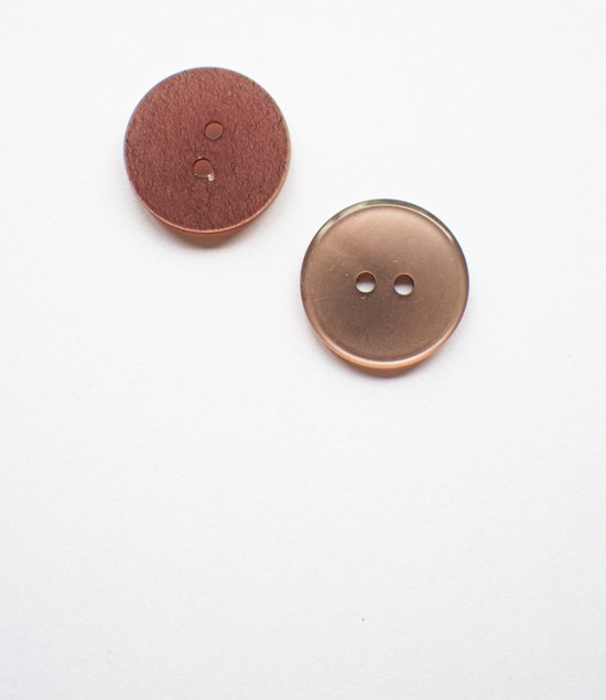 Knopen 10 stuks - bruin 19mm - bruine knoop met twee gaatjes | bol