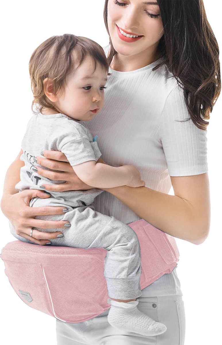 Baby Deer Ergonomische Draagzak - Baby En Peuter - Luxe Heupdrager Roze ...