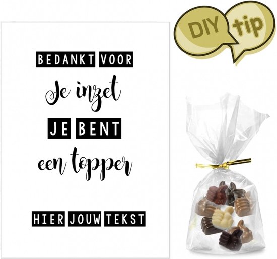 Kaarten A6 je bent een topper eigen tekst - 25 St. | voor personeel ...