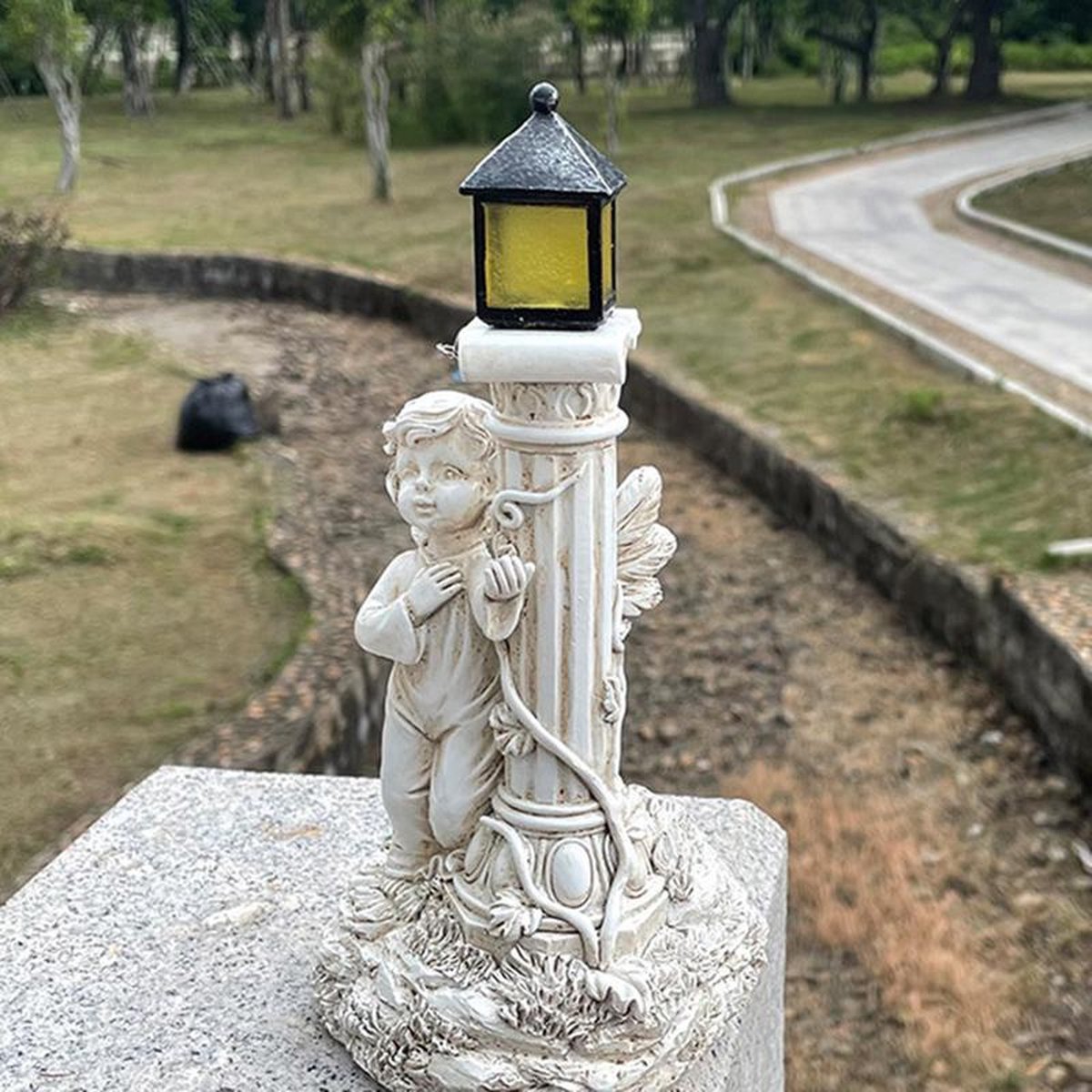 Engel Standbeeld Met Zonne Energie verlichting Waterdichte Solar Engel ...