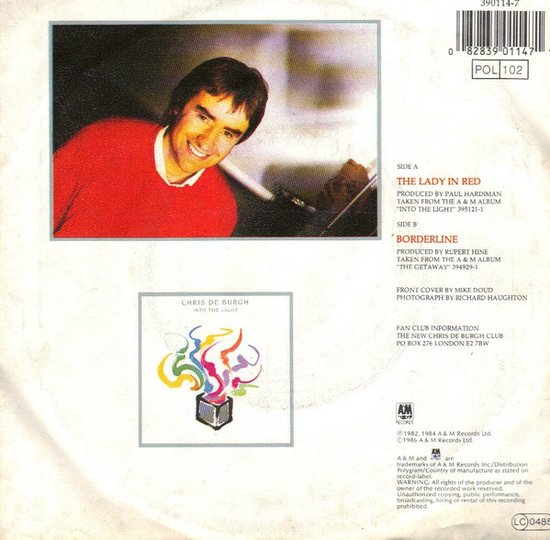 Chris de Burgh - The Lady In Red / Borderline (1982) 7" Vinyl Single, Chris de Burgh |... | bol