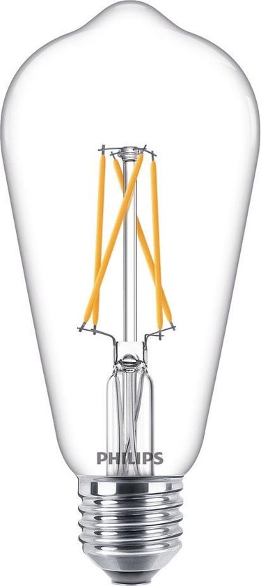 Philips Classic LEDbulb E27 Edison 8.5W 827 Helder | Extra Warm Wit - Dimtone Dimbaar... | bol