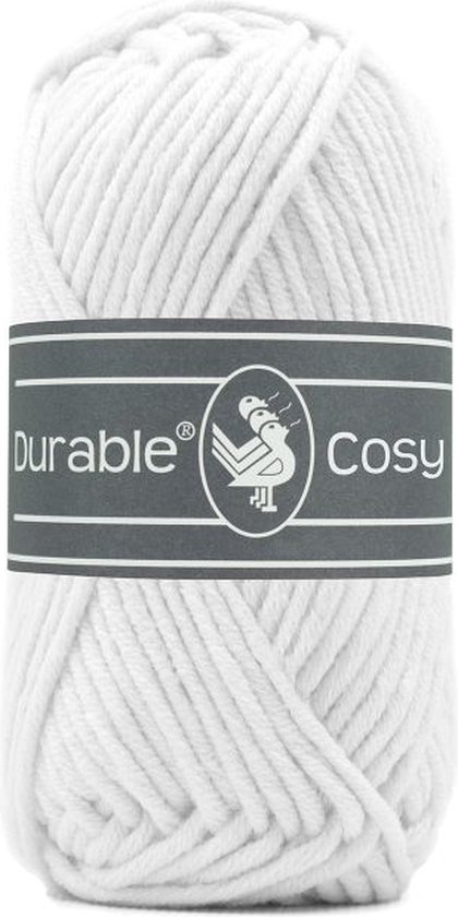 Durable Cosy - katoen/acryl garen - kleur Wit (310) - 1 bol van 50 gram ...