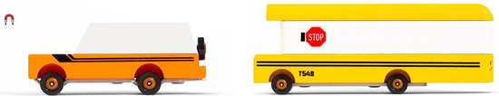 Candylab Toys School Bus en Rio Grande Mule | Houten speelgoed Auto's ...
