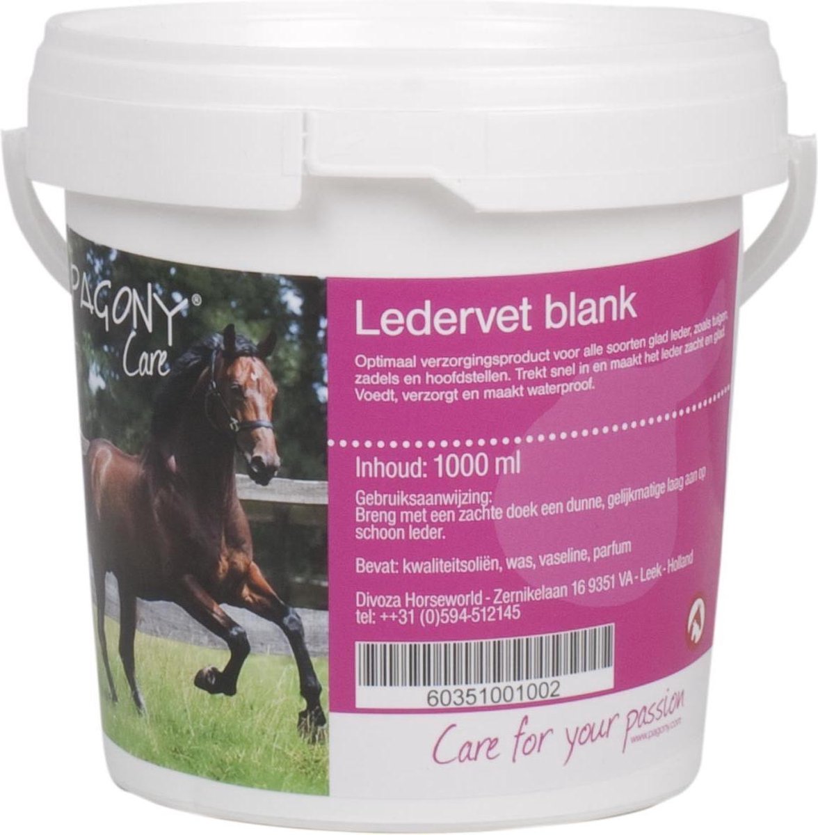 Pagony Care Ledervet - Maat: 1 - Geel - Vet | bol