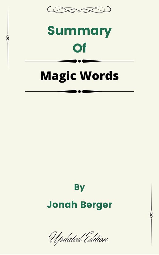 Summary Of Magic Words by Jonah Berger (ebook), Eagle's Summaries | 1230006222468 | Boeken | bol