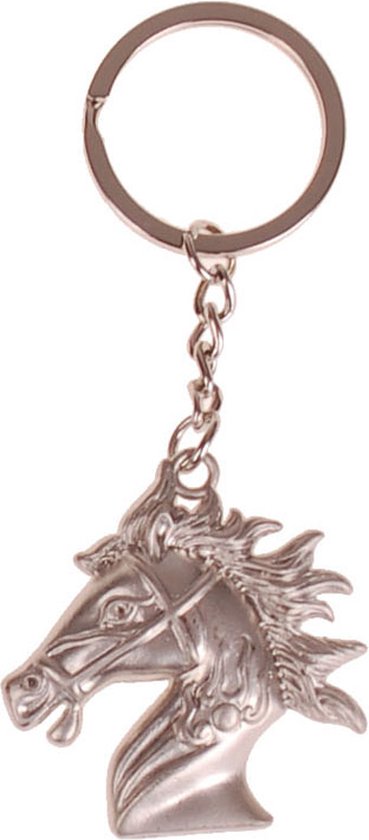 Sleutelhanger Zilverkleurig Mat Paardenhoofd - Metaal - 4x4,5cm | bol.com