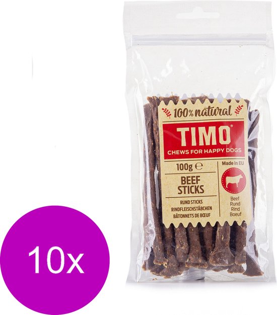 Timo Sticks 100 g - Hondensnacks - 10 x Rund | bol