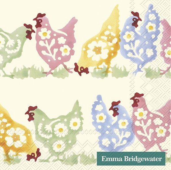 Emma Bridgewater Servetten Spring Chickens - 40 stuks - papier | bol.com