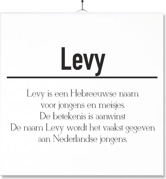 Tegel Met Opdruk | Betekenis | Kado | Cadeau | Met Naam - Levy | bol