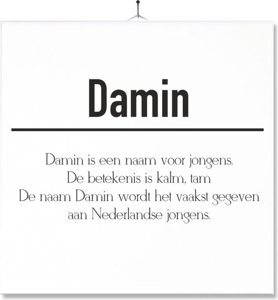 Tegel Met Opdruk | Betekenis | Kado | Cadeau | Met Naam - Damin | bol