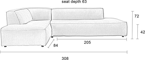 Zuiver Fat Freddy Rib Bank - Links - Naturel | bol