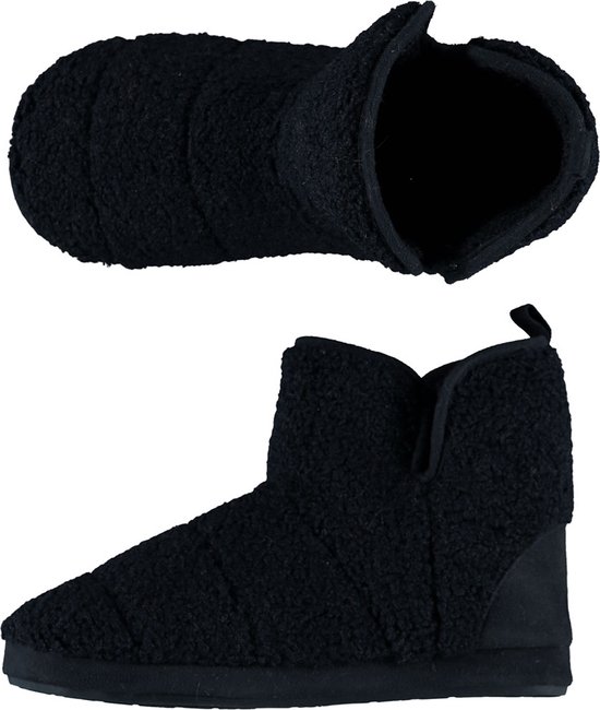 Apollo - Hoge dames sloffen - Teddy - Blauw - Maat 41/42 - Pantoffel ...