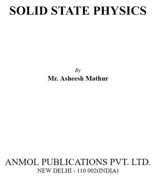 Solid State Physics (ebook), ASHEESH MATHUR | 9789354117879 | Boeken | bol