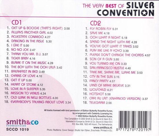 Silver Convention - The Very Best Of, Silver Convention | Muziek | bol